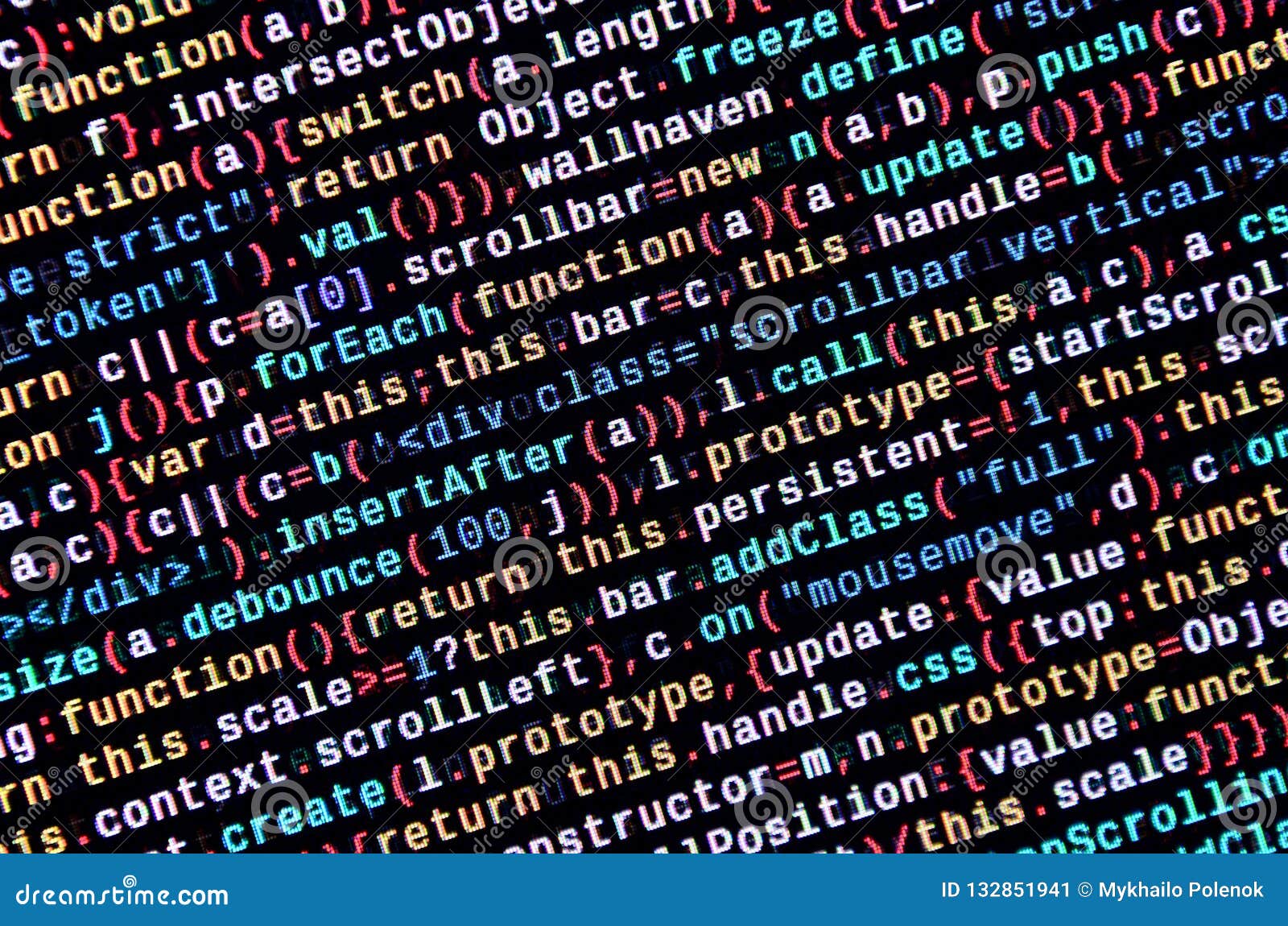 Writing Programming Code on Laptop. Digital Binary Data on Computer Screen Stock Illustration ...