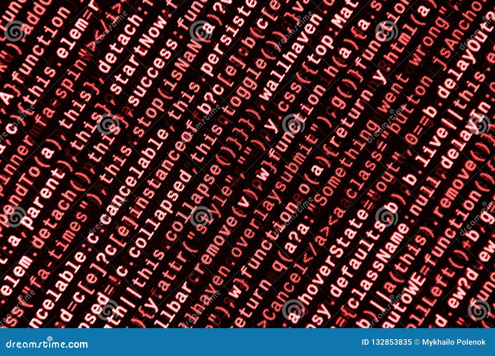 Writing Programming Code on Laptop. Digital Binary Data on Computer Screen Stock Illustration ...