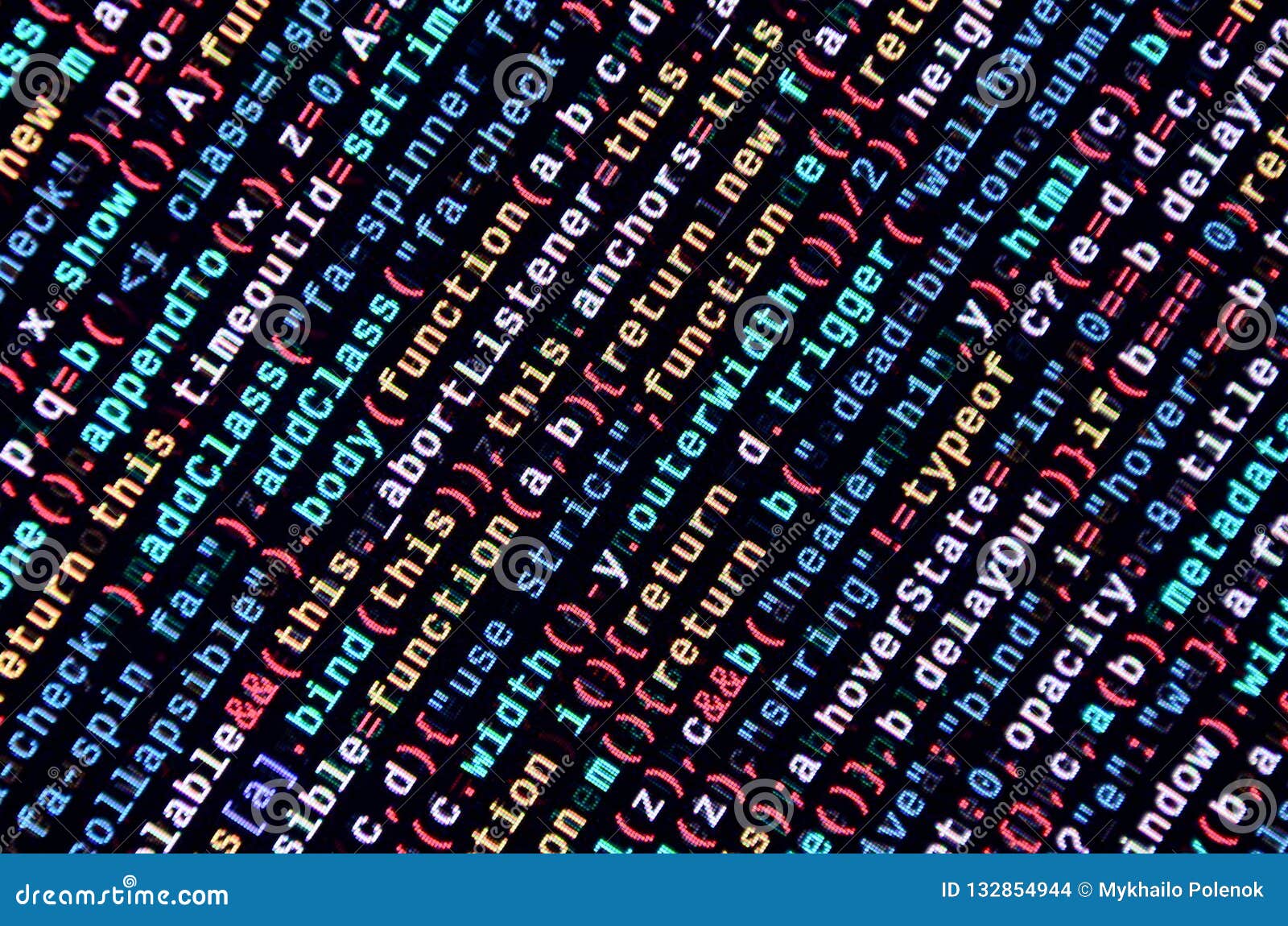 Writing Programming Code on Laptop. Digital Binary Data on Computer Screen Stock Illustration ...