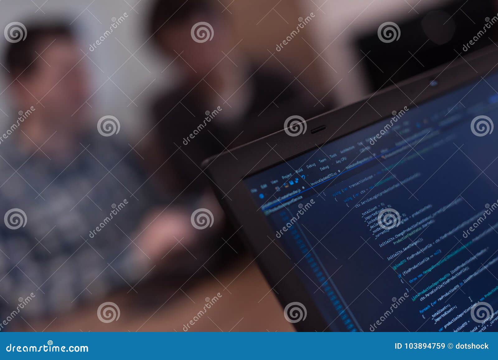 Writing Programming Code on Laptop Stock Image - Image of internet, binary: 103894759