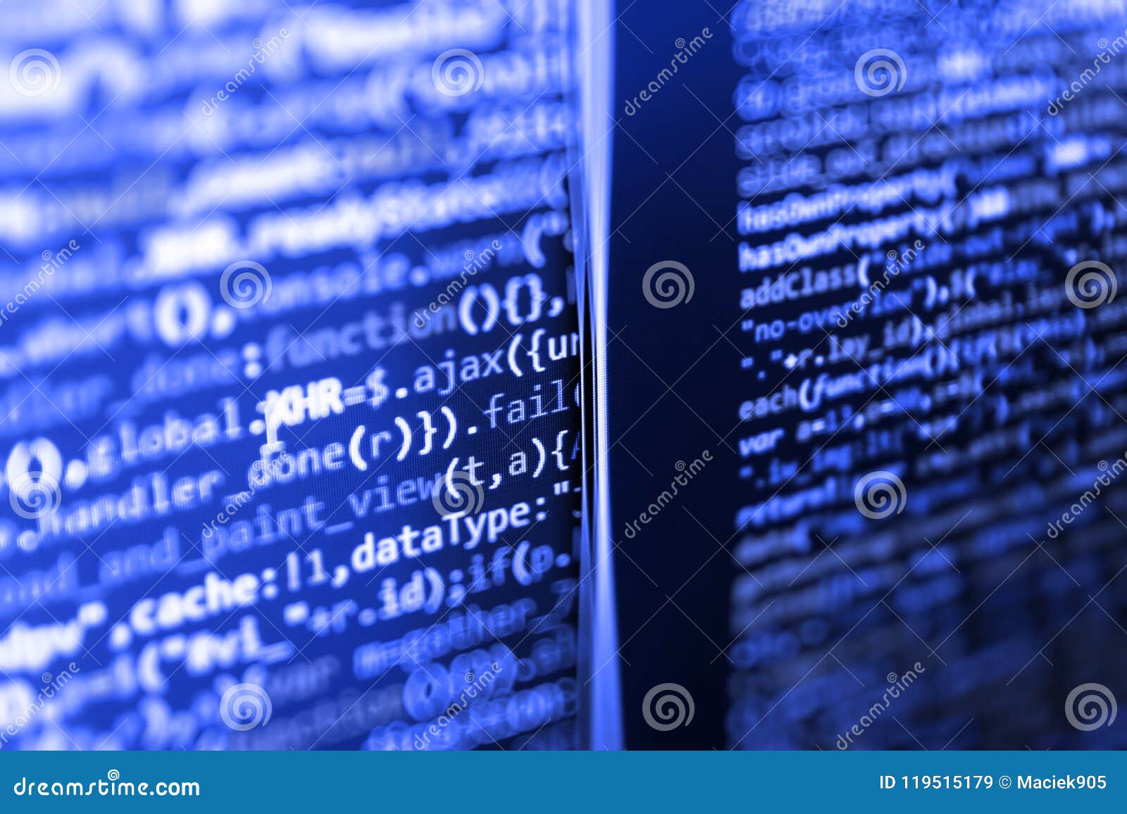 Writing Programming Code On Laptop Stock Image Image Of Development Matrix 119515179