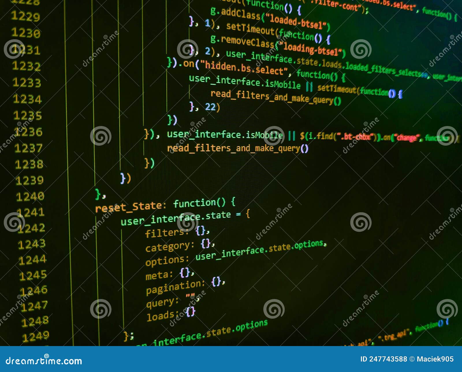 Writing Programming Functions On Laptop Database Bits Access Stream Visualisation Displaying