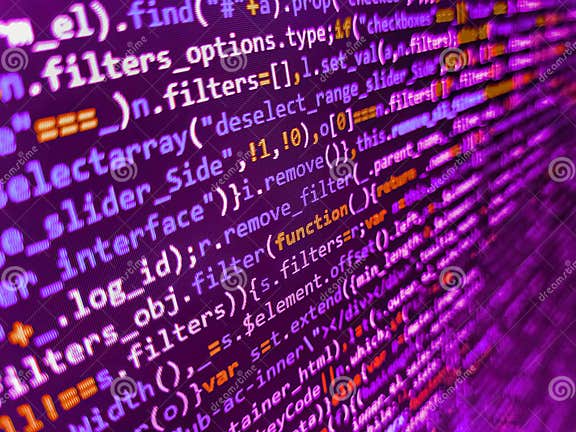 Writing Programming Functions on Laptop. Failure in the Program, Blue ...