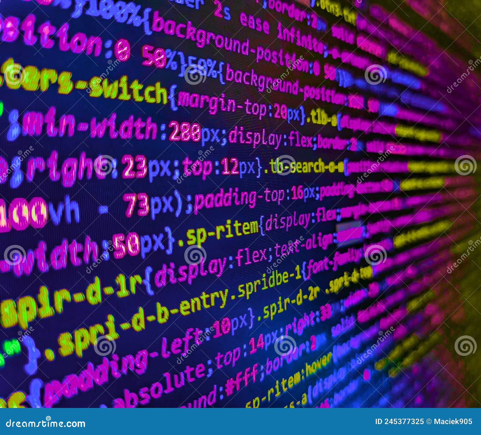Writing Programming Functions On Laptop Software Developer Programming Code On Black Screen