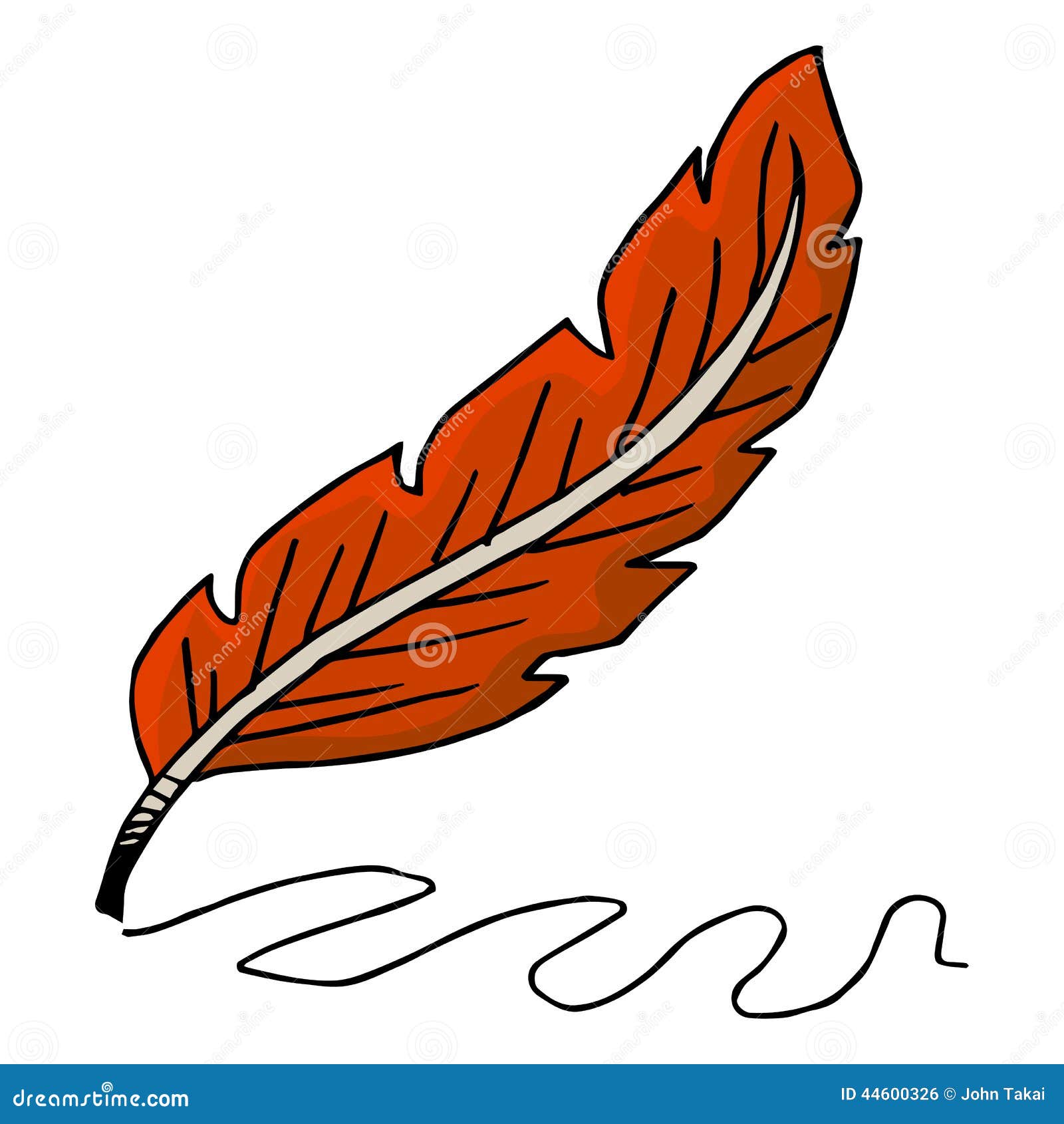 Writing Quill stock vector. Illustration of graphic, vector - 44600326