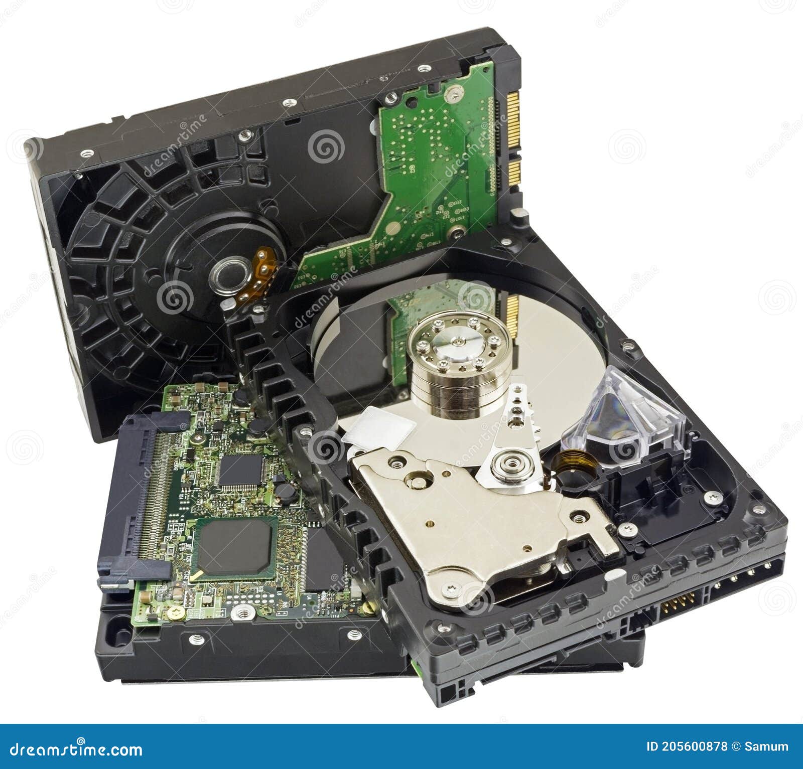 Writing and Reading Head of Hard Disk Drive Close Up Stock Photo ...