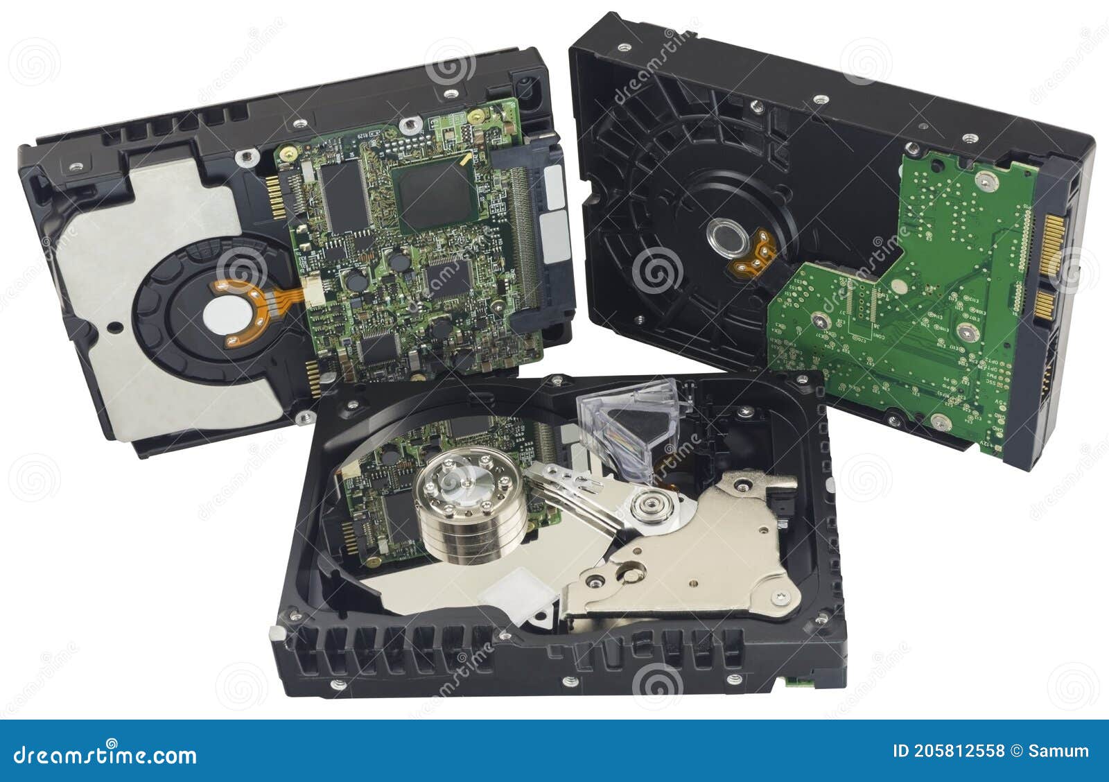 Writing and Reading Head of Hard Disk Drive Close Up Stock Photo ...