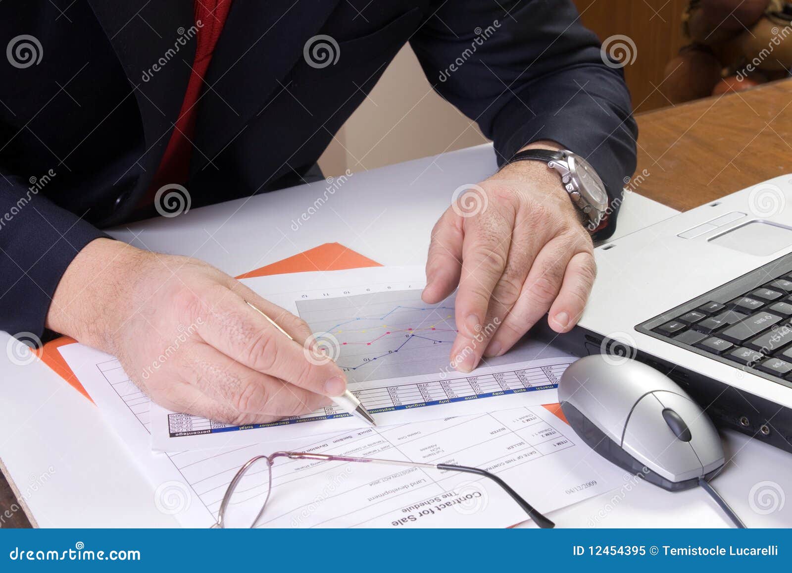 Writing reports stock image. Image of insurance, desktop - 12454395