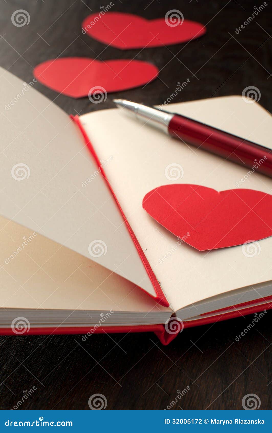 Writing Romantic Poem or Text in Notebook Stock Photo - Image of white ...