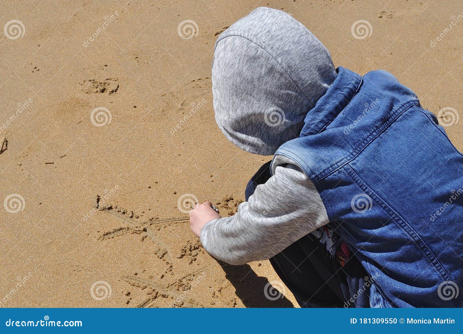 Writing in the Sand on the Beach Stock Photo - Image of aquatic, water ...