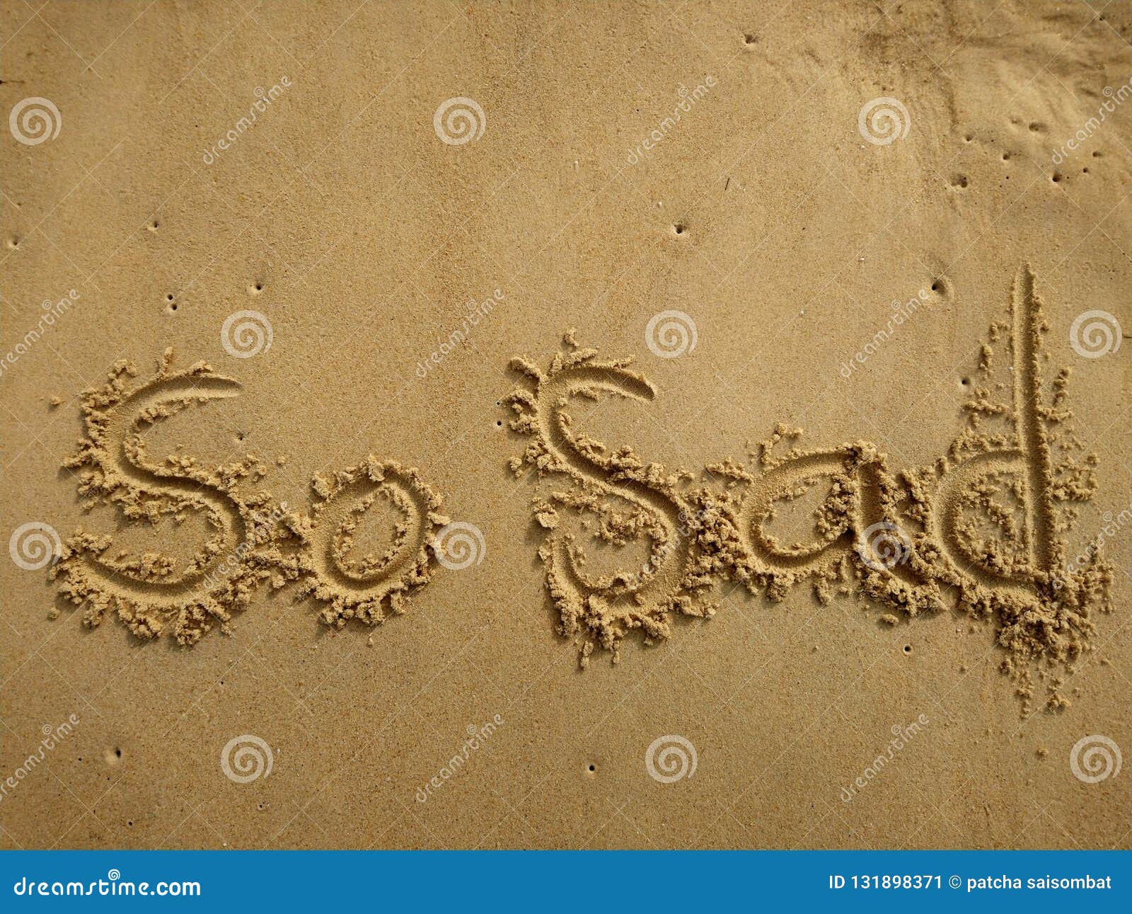 Writing on the Sand at Karon Beach Bakg Stock Image - Image of sand ...