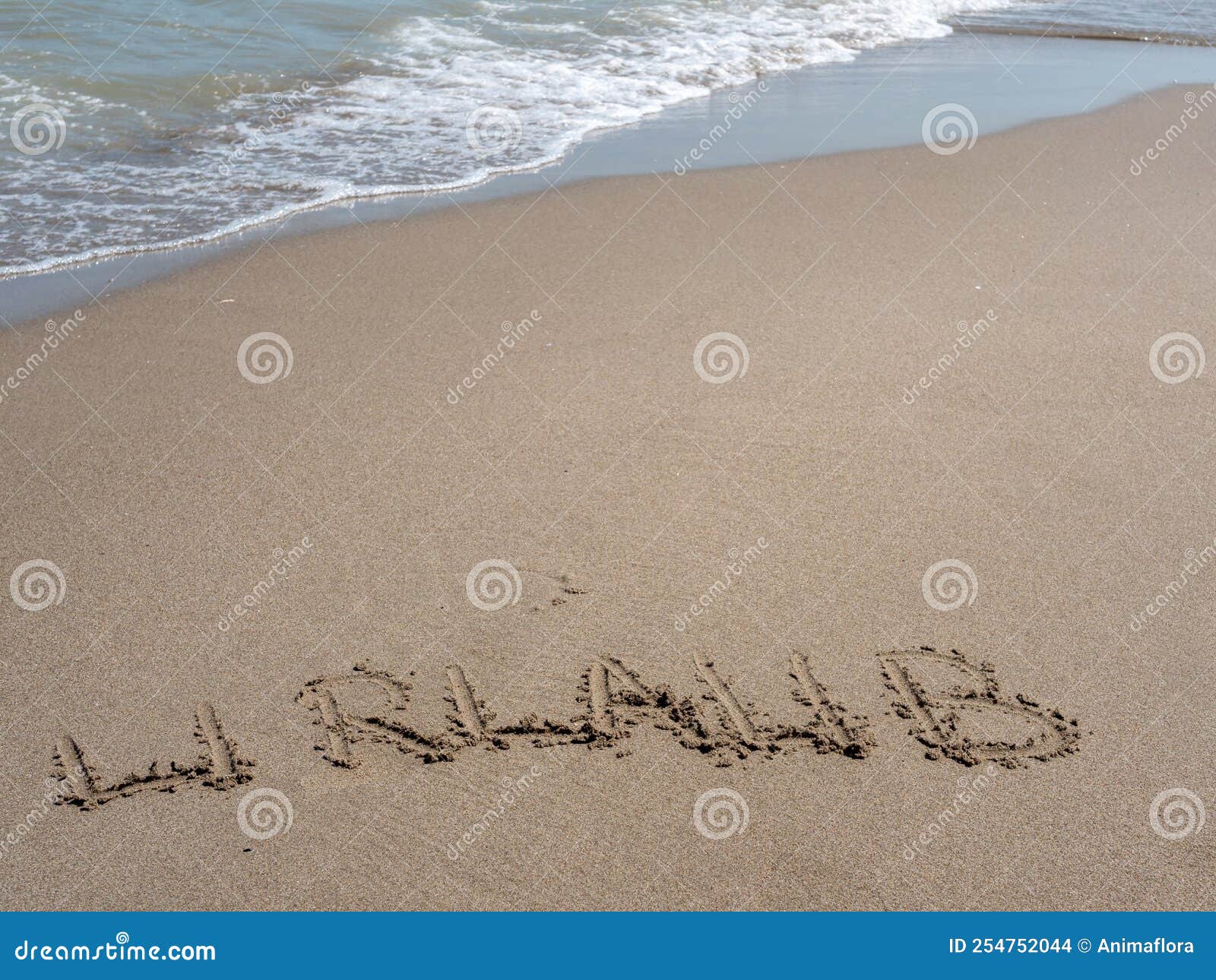 Writing in the Sand `vacation` Symbol Stock Photo - Image of retro ...