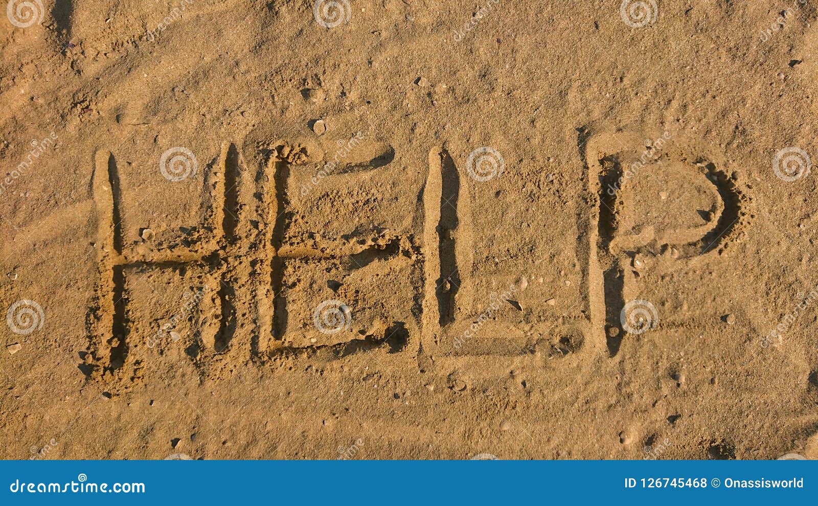Writing on sand stock photo. Image of word, written - 126745468