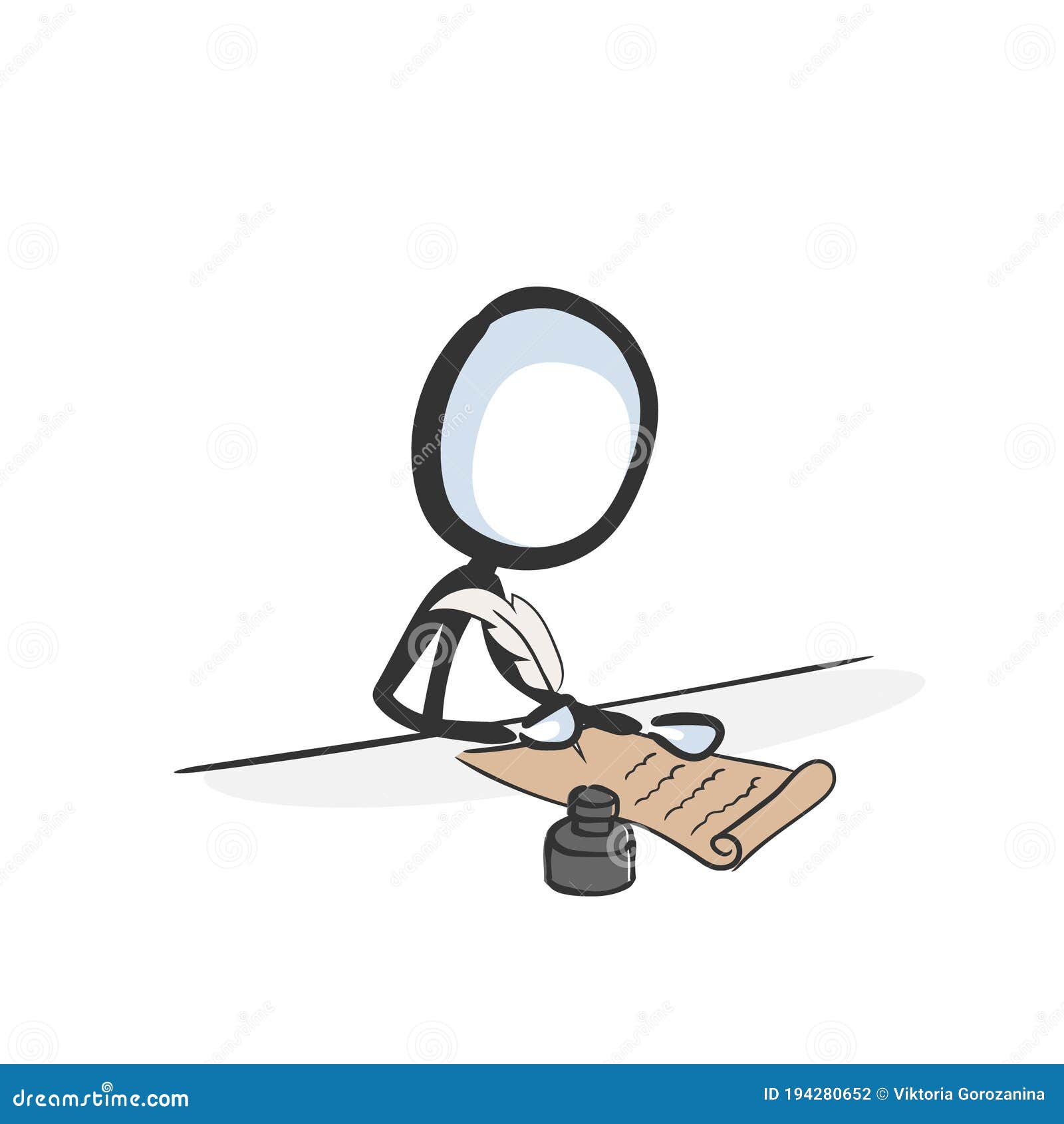 Author Cartoon Colored Clipart Illustration | CartoonDealer.com #275627208