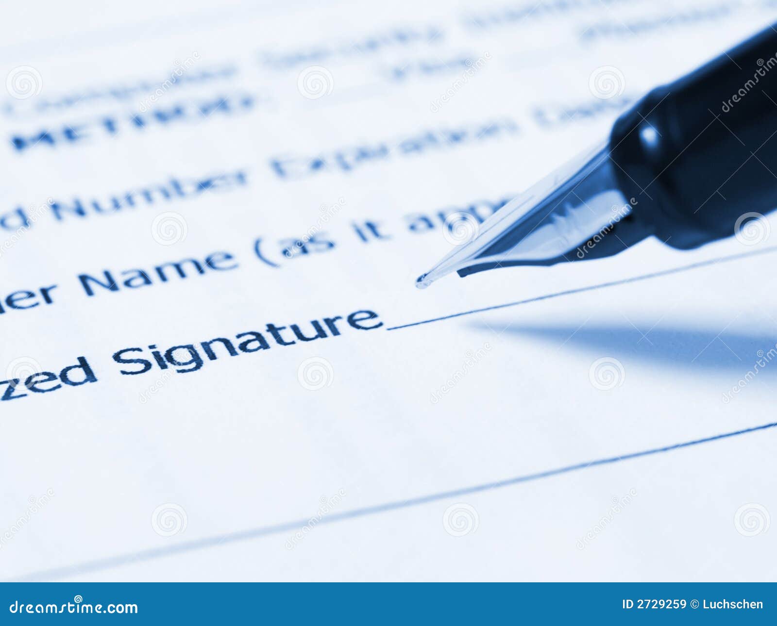 Writing signature stock image. Image of paper, blank, type - 2729259