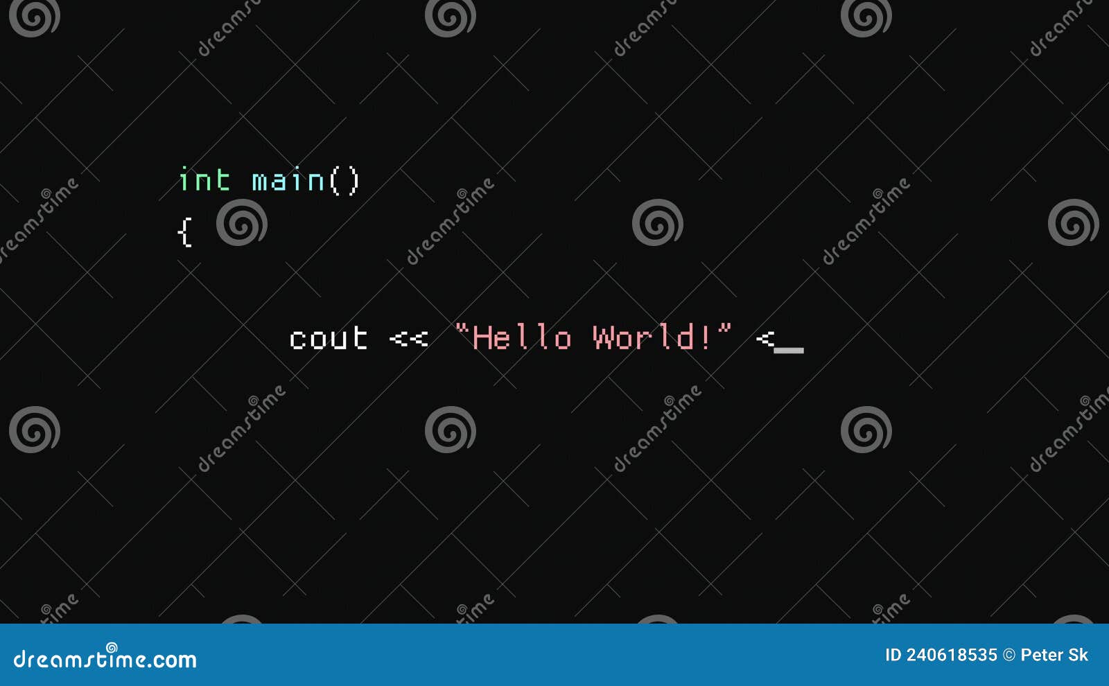 Writing A Simple Code In C Programming Language Hello World Message Stock Video Video Of 8154