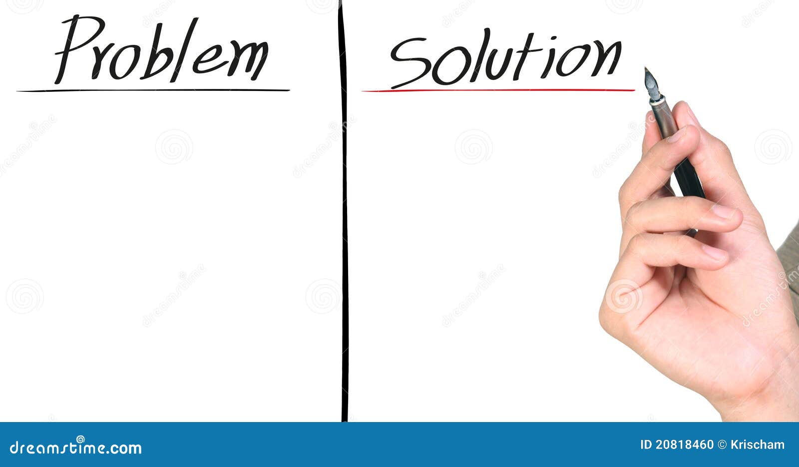 Writing the solution stock photo. Image of problem, luck - 20818460