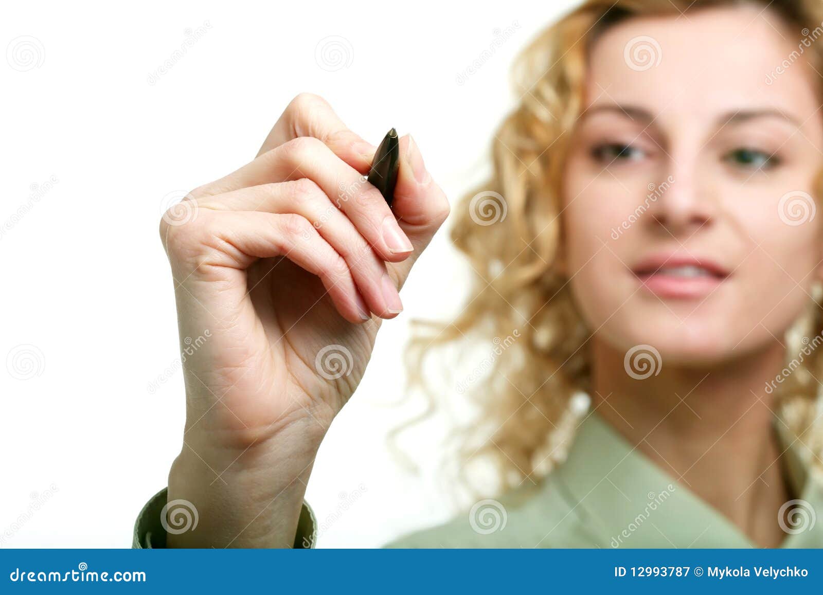 Writing something stock image. Image of touch, confidential - 12993787