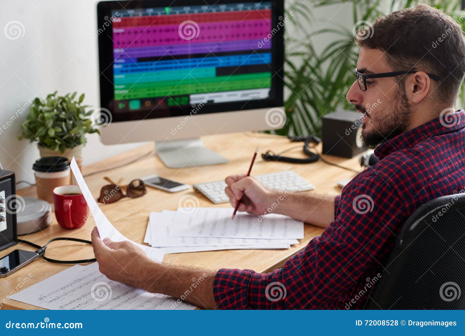 Writing song stock photo. Image of musician, production - 72008528