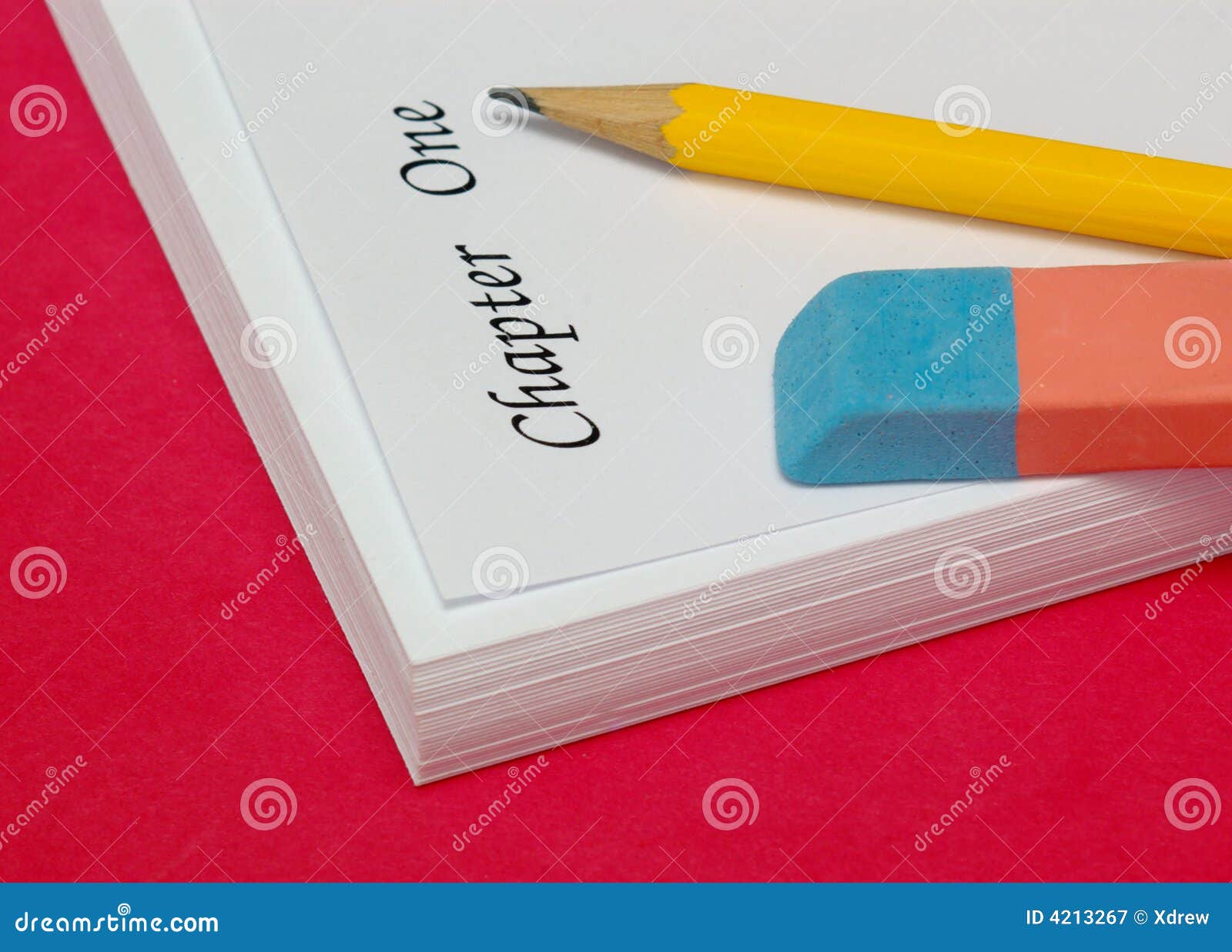 Writing stuff stock image. Image of eraser, single, sheet - 4213267