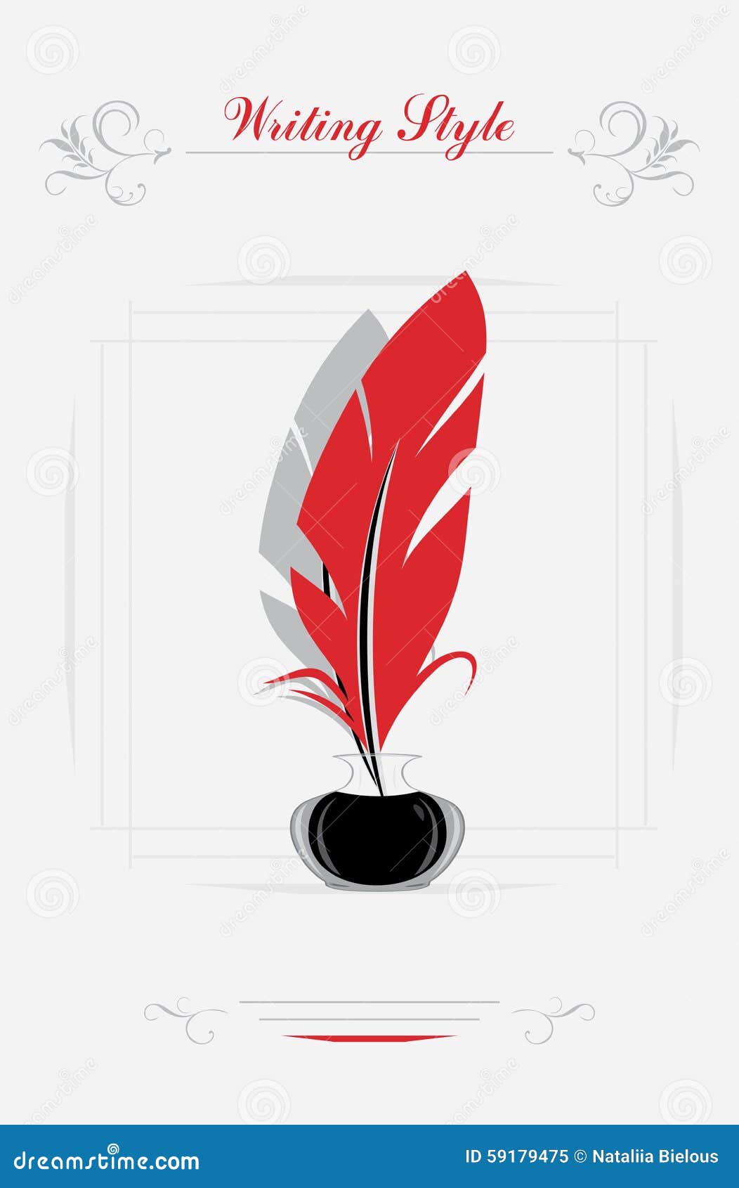 Writing style stock vector. Illustration of calligraphy - 59179475