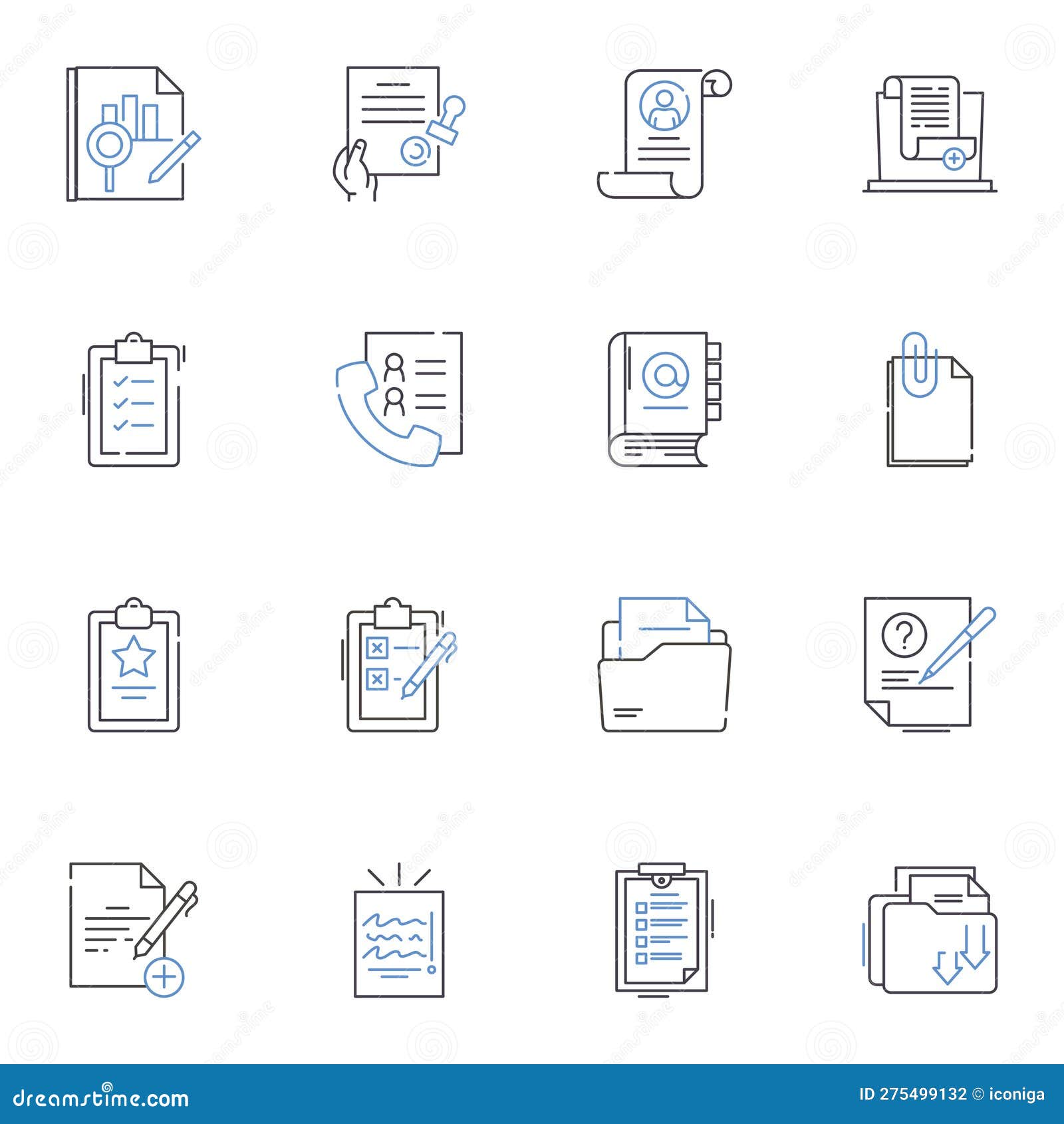 Writing Technique Line Icons Collection. Imagery, Dialogue, T ...
