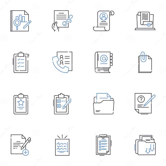 Writing Technique Line Icons Collection. Imagery, Dialogue, T ...
