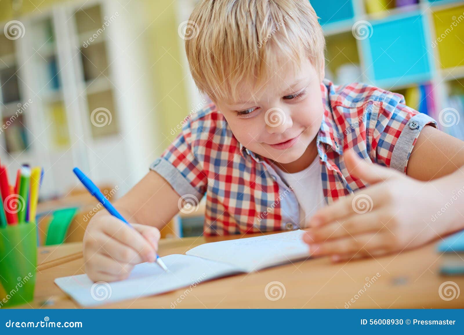 Writing test stock photo. Image of note, lesson, schoolboy - 56008930