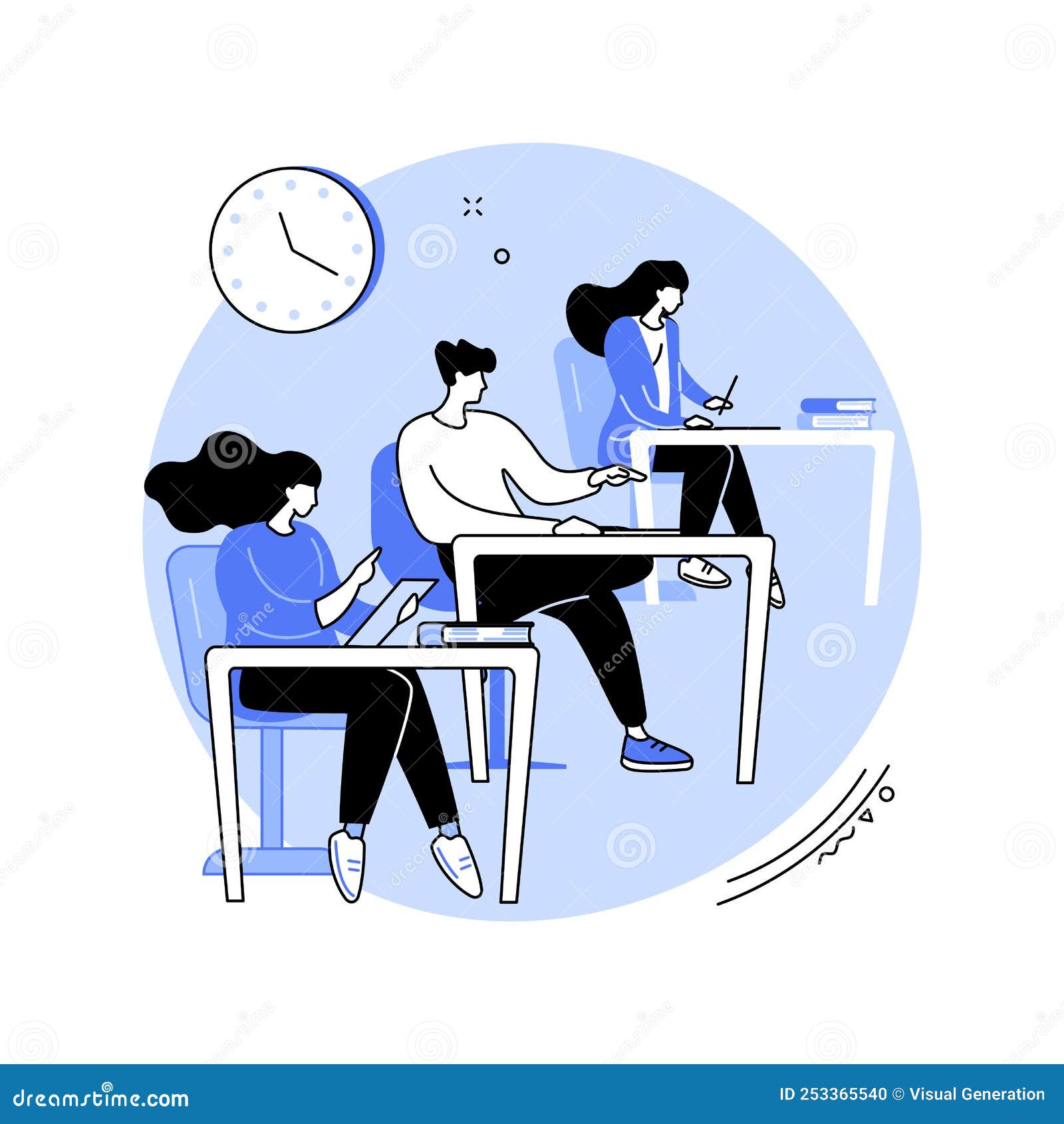 Writing Test Isolated Cartoon Vector Illustrations. Stock Vector ...