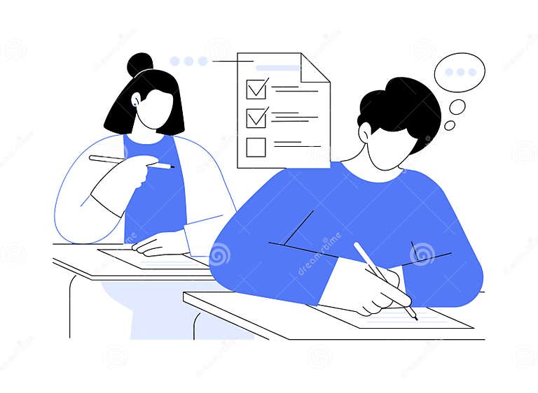 Writing Test Isolated Cartoon Vector Illustrations. Stock Vector ...