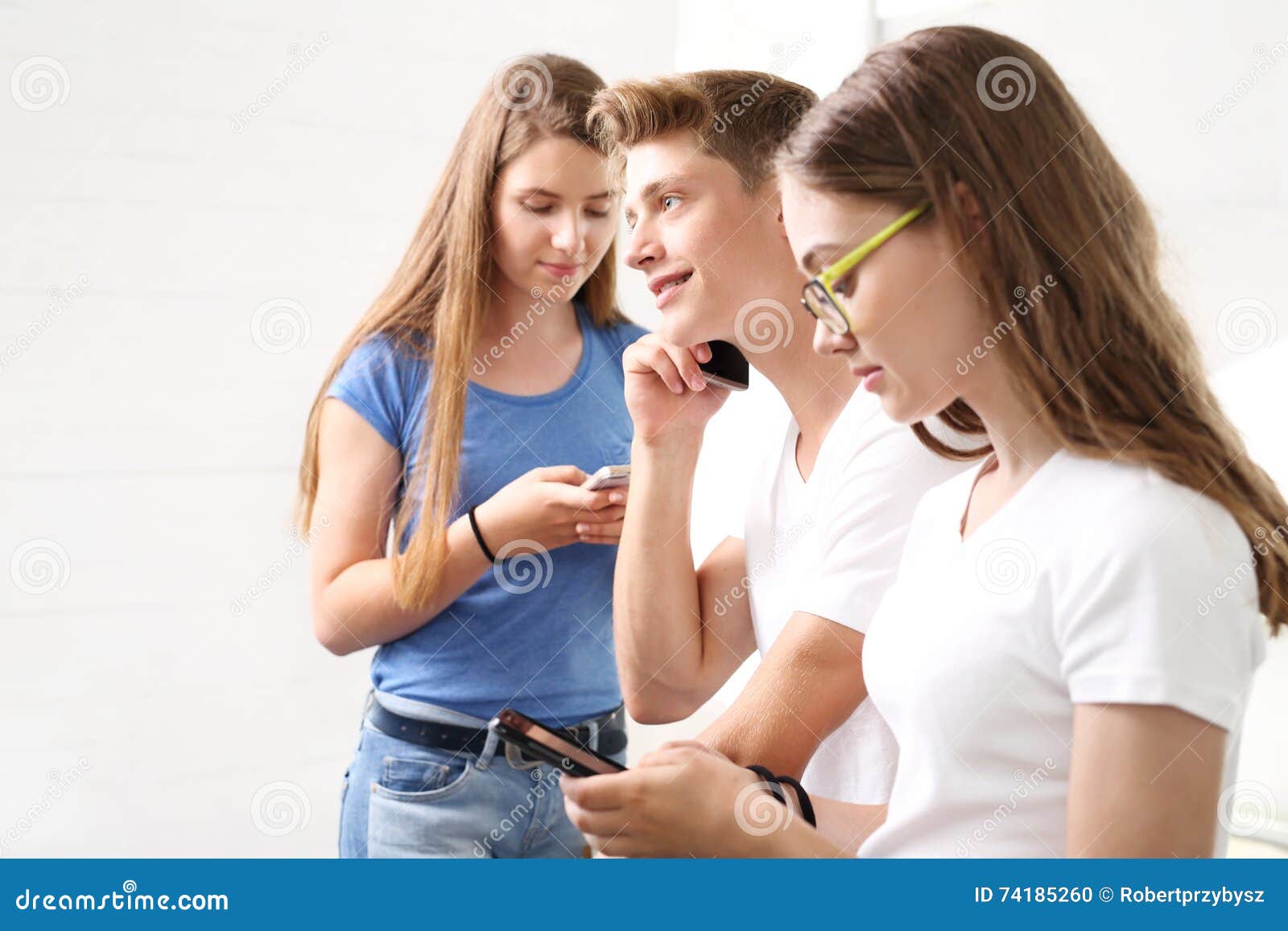 Writing a text message stock photo. Image of puberty - 74185260