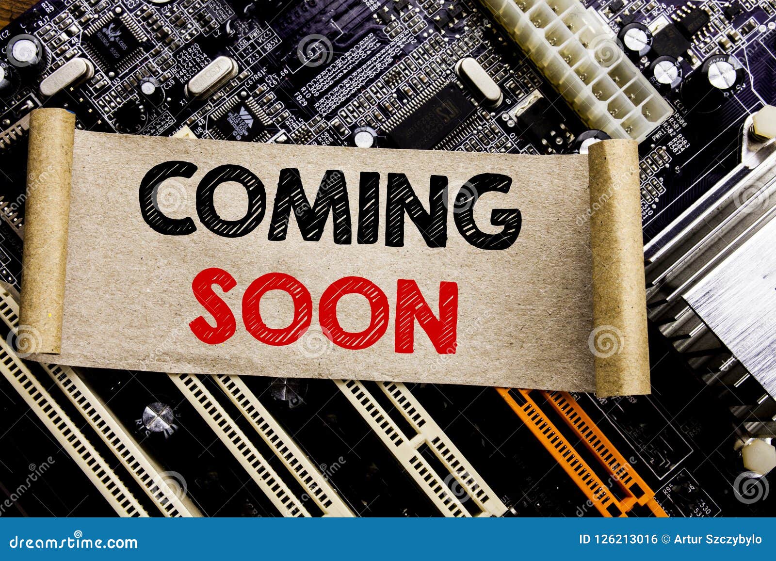 Writing Text Showing Coming Soon. Business Concept for Message Future ...