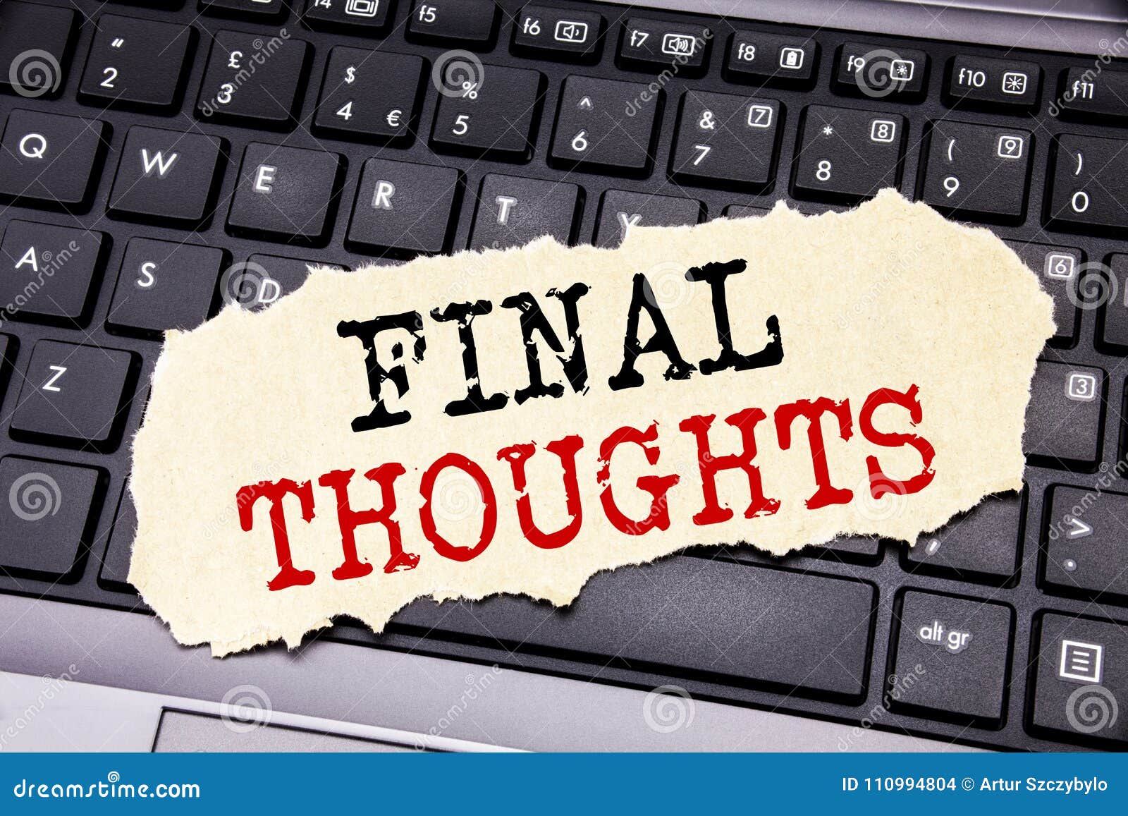 Writing Text Showing Final Thoughts. Business Concept for Conclusion ...