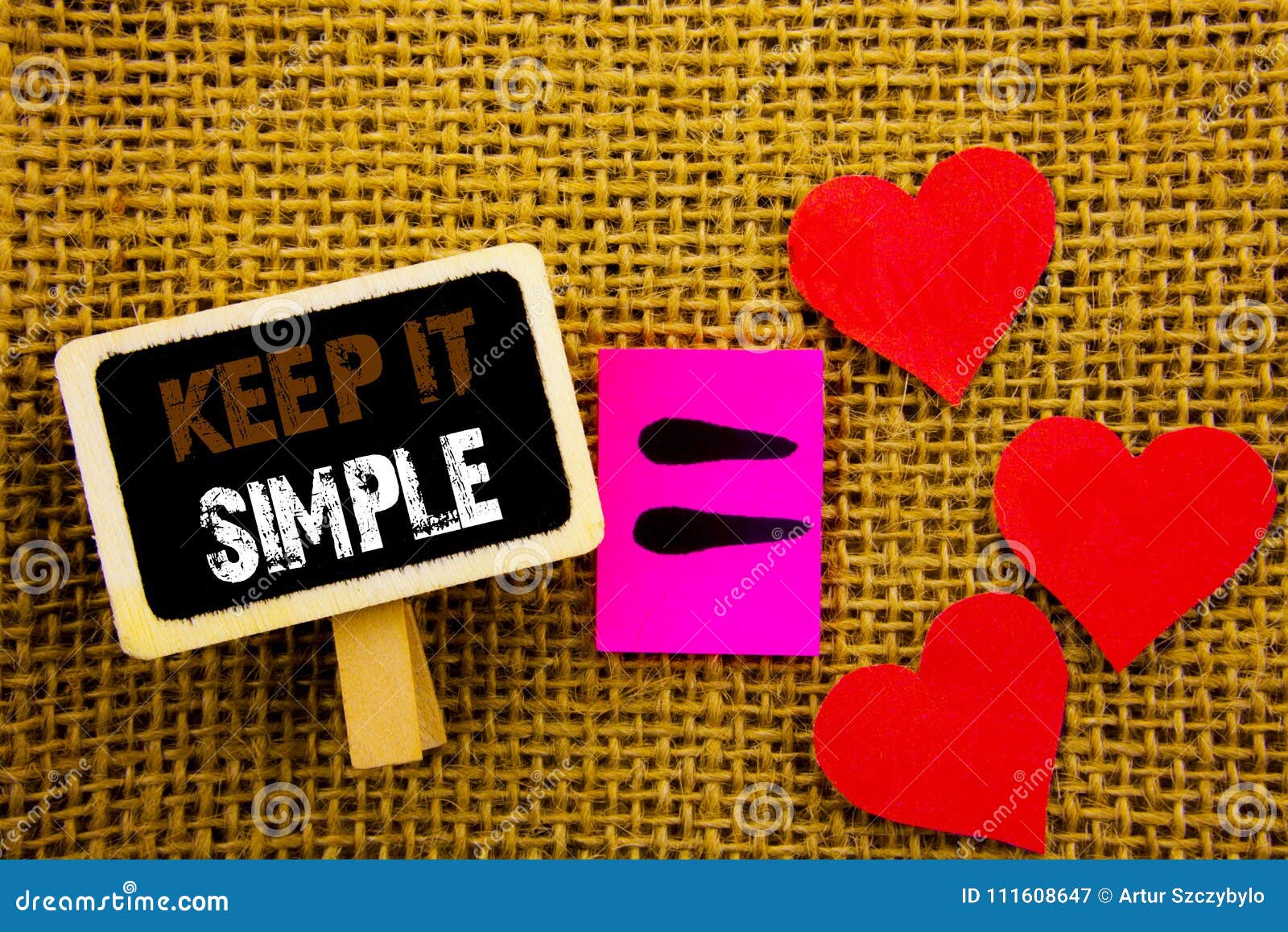 Writing Text Showing Keep it Simple. Concept Meaning Simplicity Easy ...