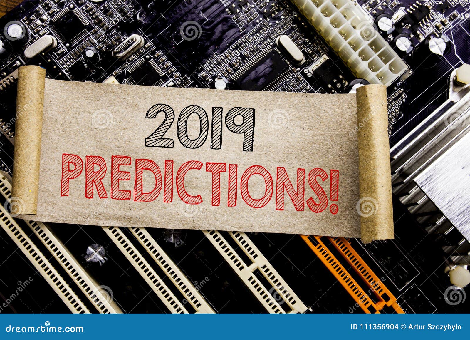Writing Text Showing 2019 Predictions. Business Concept for Forecast ...