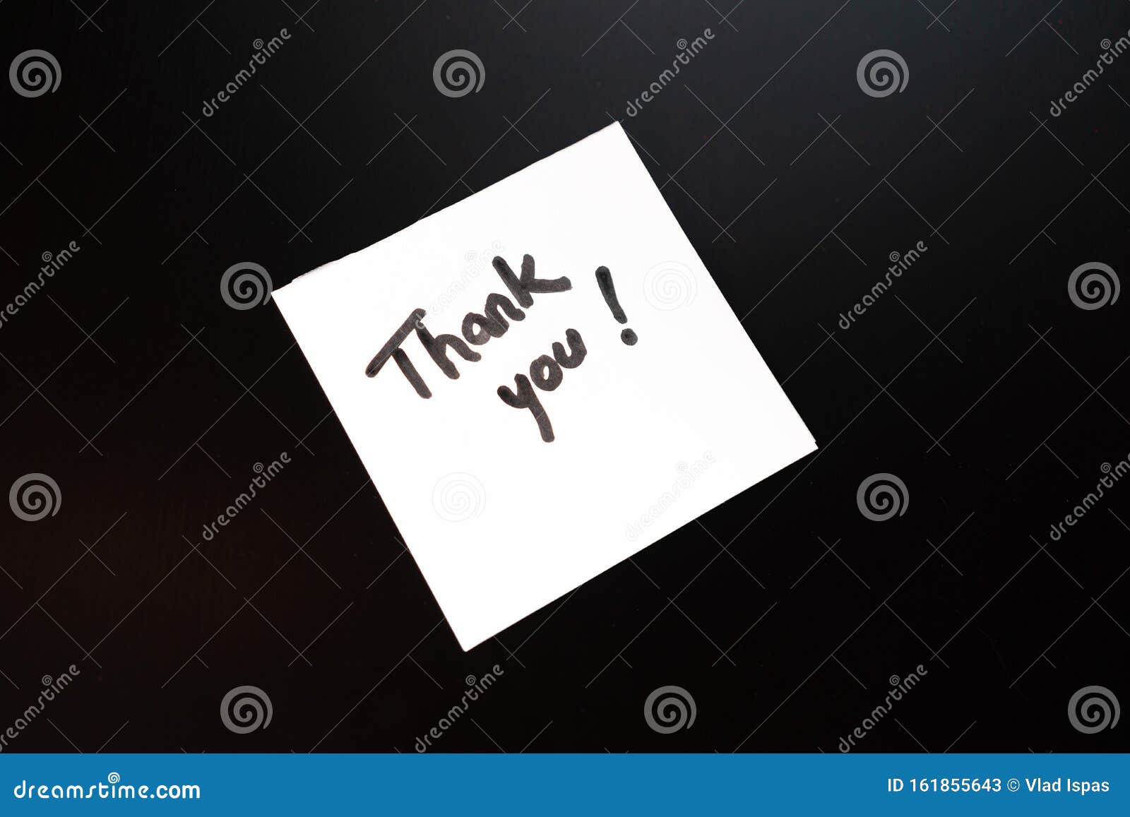 Writing Thank You! Sticky Note with Text Thank You! Text Thank You on ...