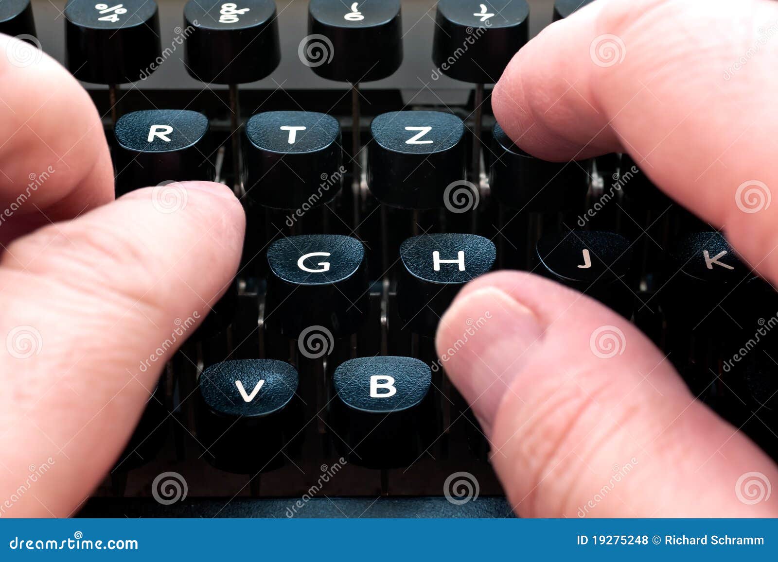Writing on a typewriter stock photo. Image of nostalgia - 19275248