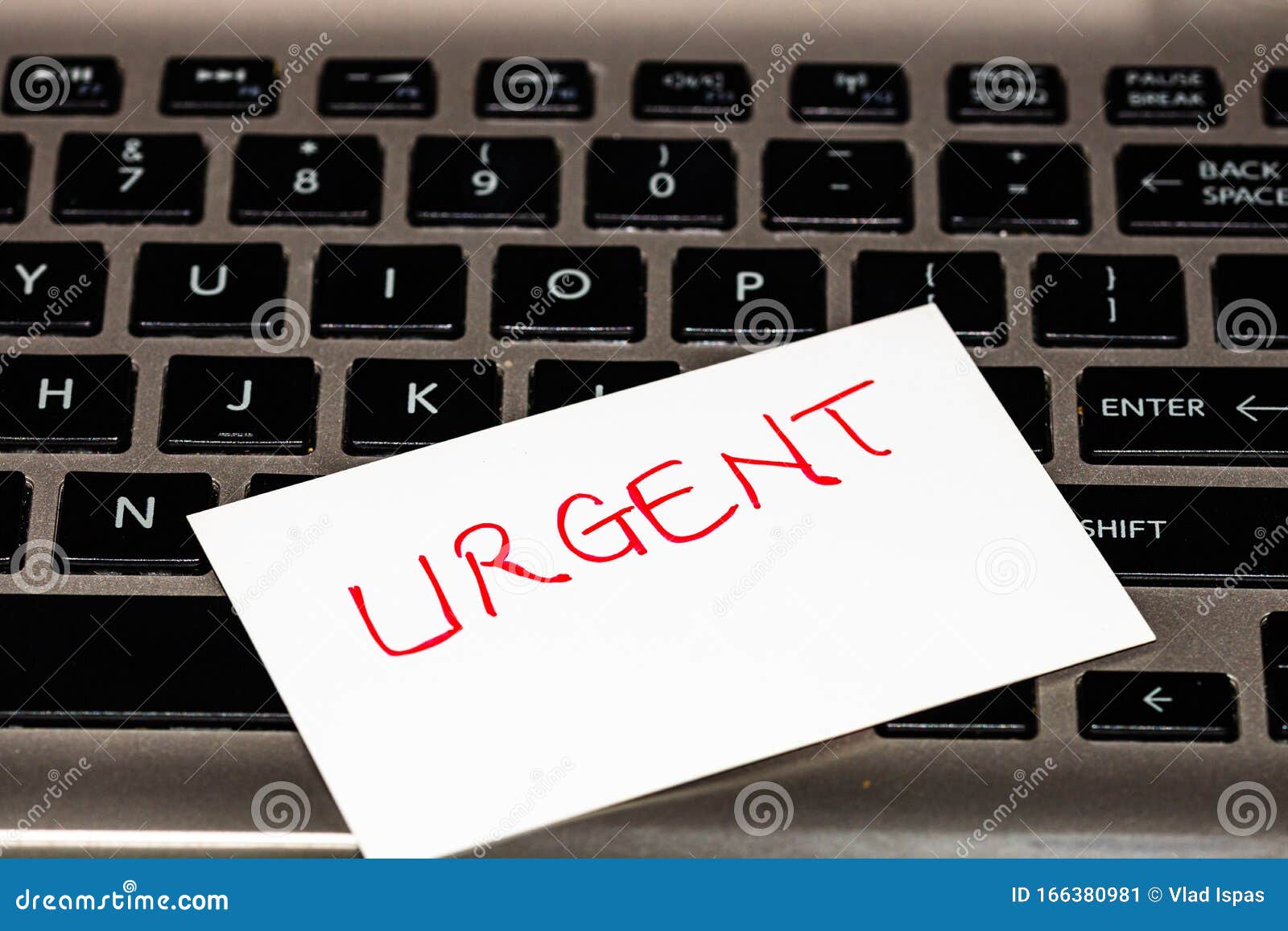 Writing on White Label Urgent. Text with Urgent on a Label on Keyboard ...