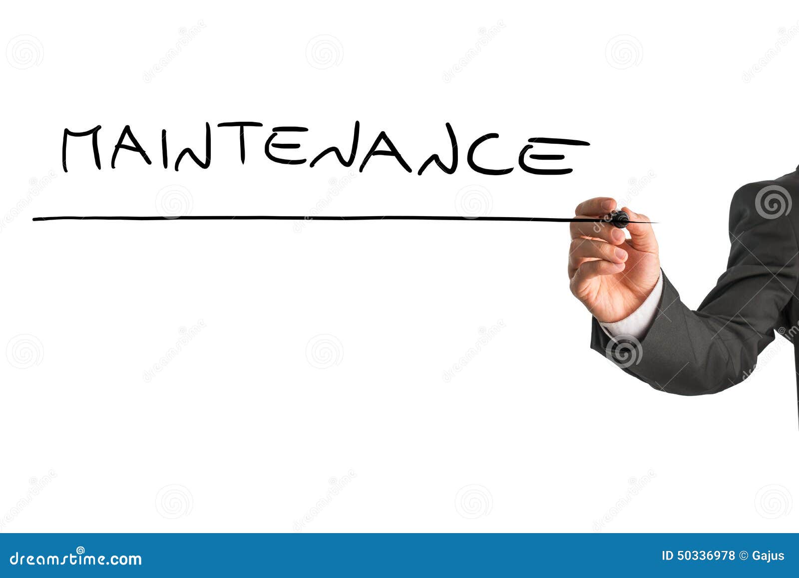 Writing Word Maintenance on Virtual Screen Stock Photo - Image of ...