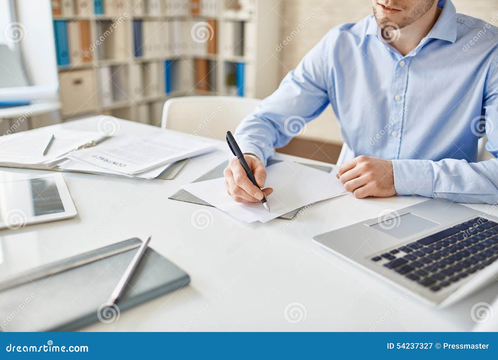 Writing working plan stock image. Image of employee, young - 54237327