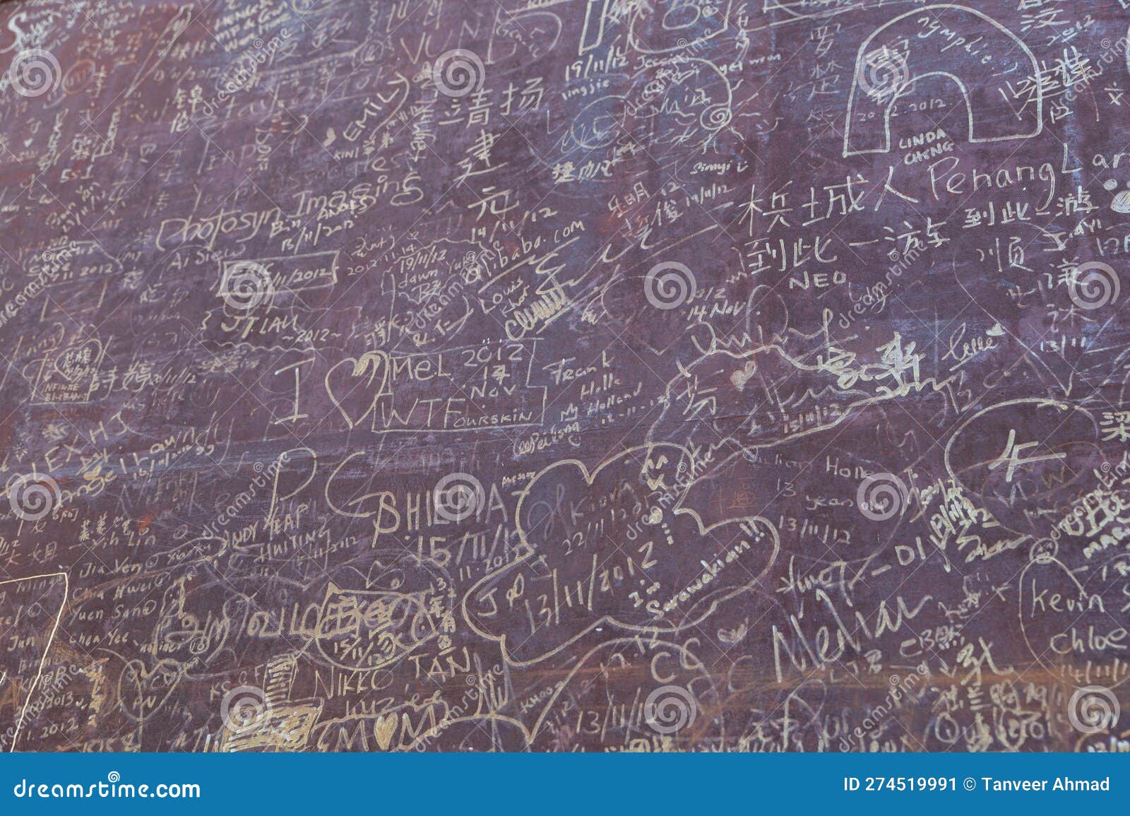 Writings on a Rusty Gate - Graffiti Concept Background Stock Image ...