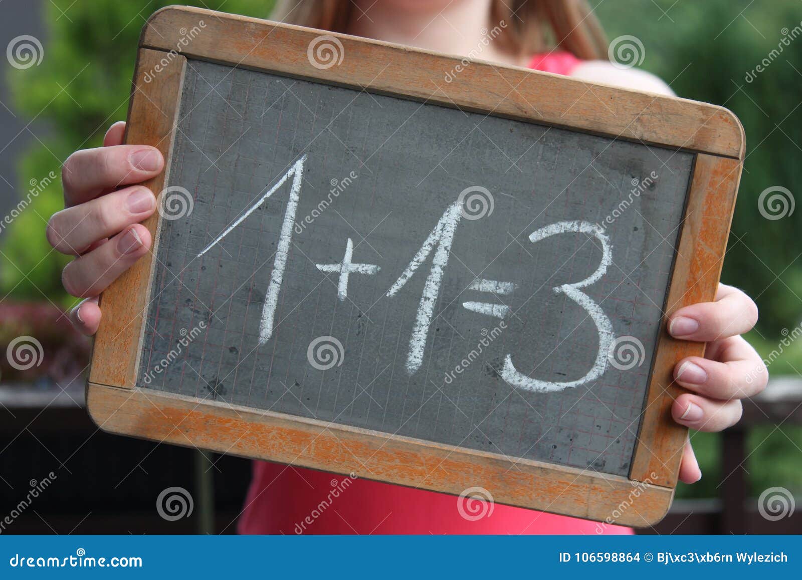 1+1=3 stock photo. Image of mathematics, grade, blackboard - 106598864