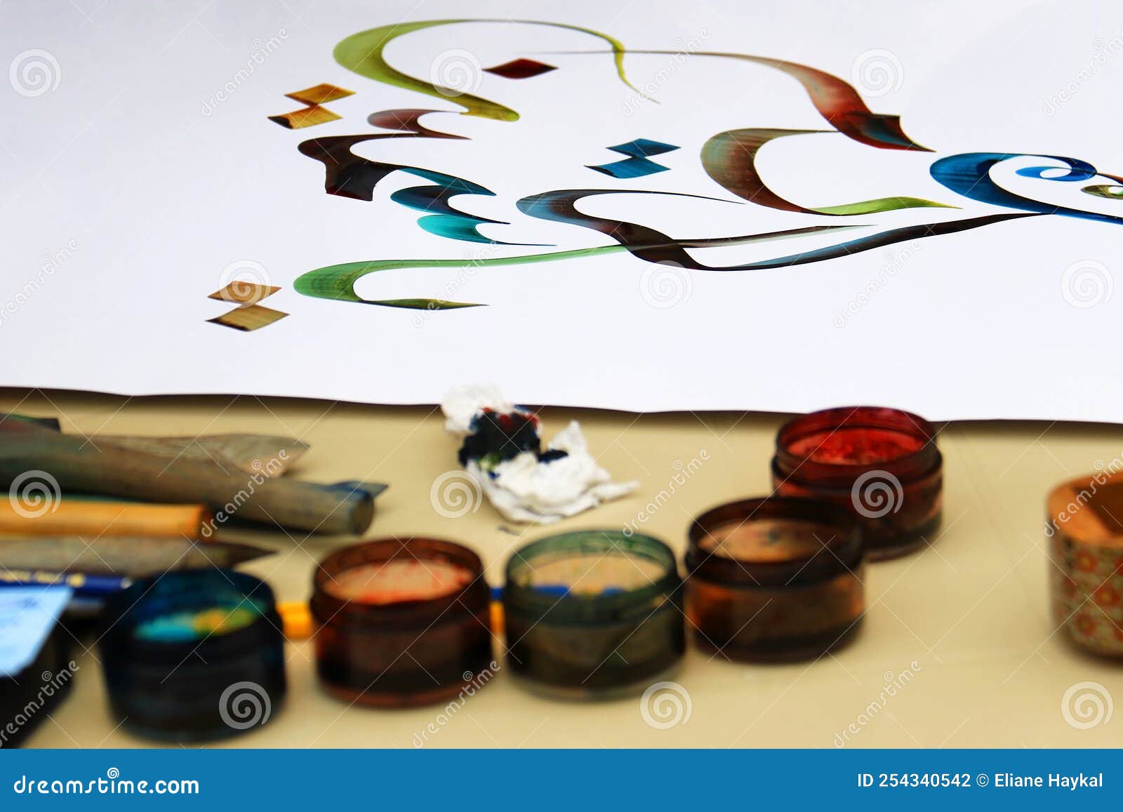 Arabic Calligraphy stock photo. Image of arabia, arab - 254340542