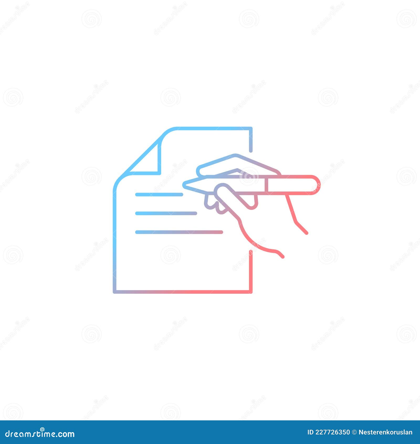 Written Communication Gradient Linear Vector Icon Stock Vector ...