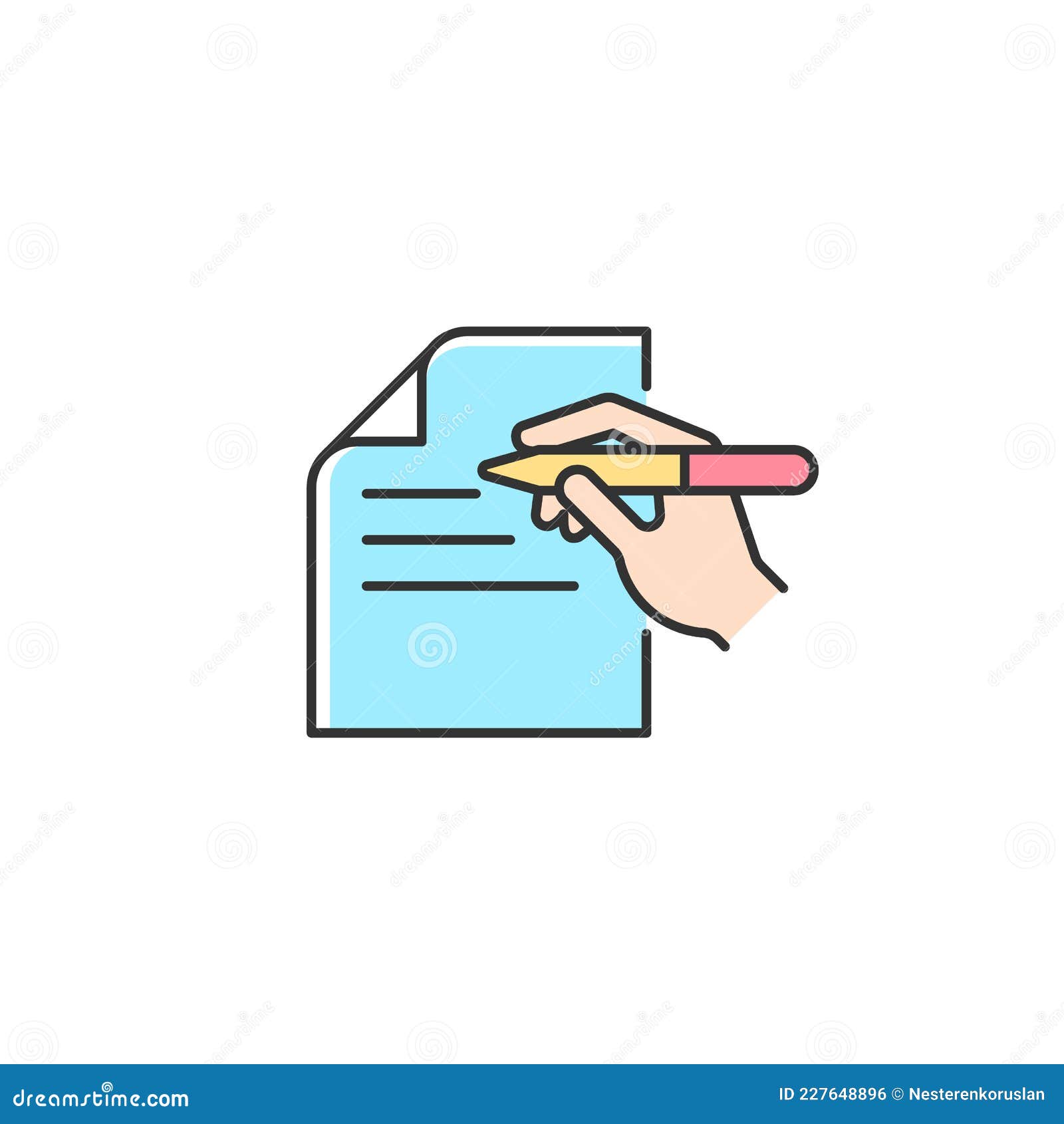Written Communication RGB Color Icon Stock Vector - Illustration of ...