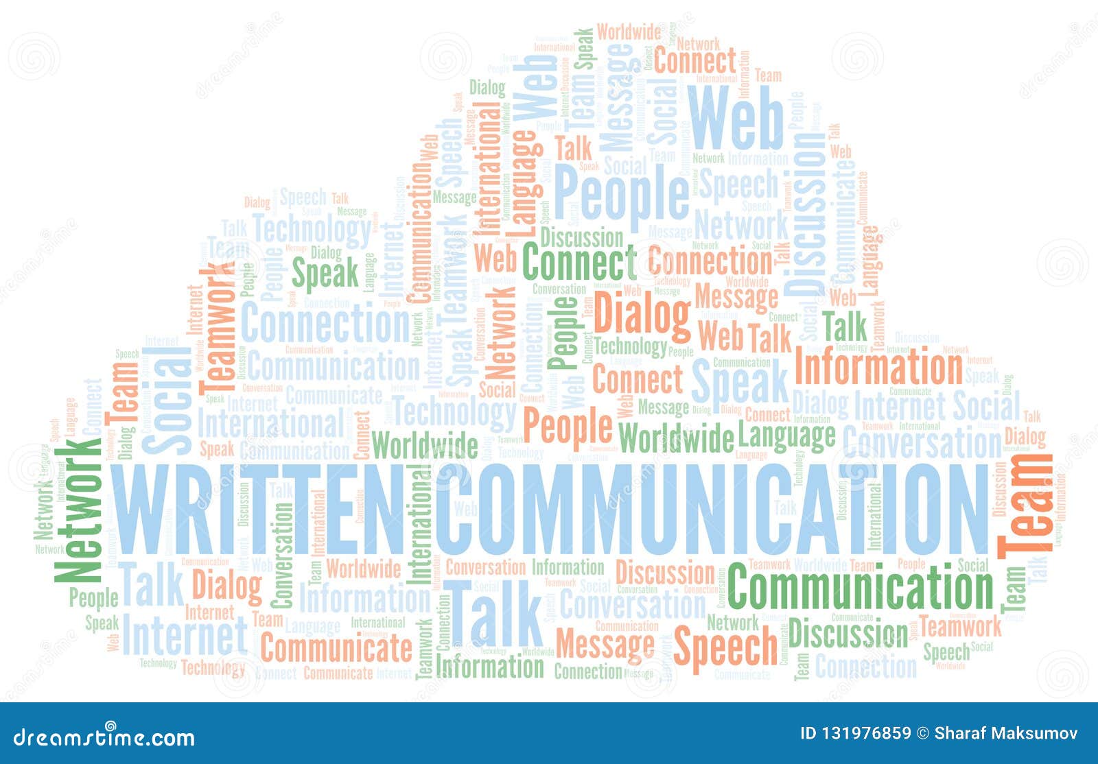Written Communication Word Cloud Stock Illustration - Illustration of ...