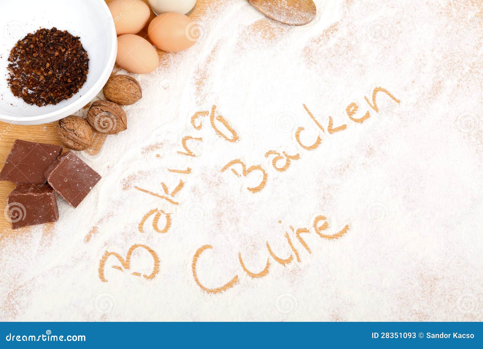 Written in Flour - Baking, Backen, Cuire Stock Image - Image of ...