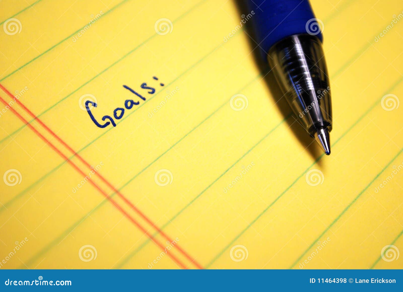 Written Goals stock photo. Image of personal, notebook - 11464398