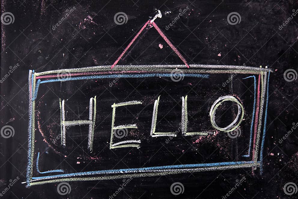 Written hello stock image. Image of designed, handwritten - 60063991