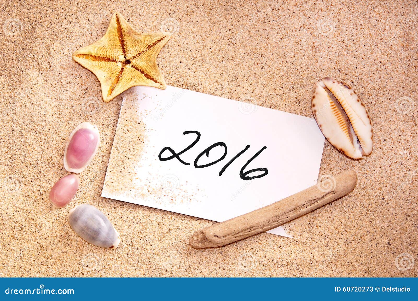 2016, Written on a Note in the Sand Stock Image - Image of greetings ...